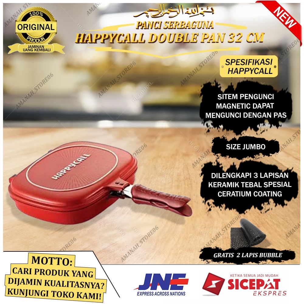Jual HAPPY CALL DOUBLE PAN JUMBO 32CM [FREE BUBBLE] ORIGINAL PANCI ...