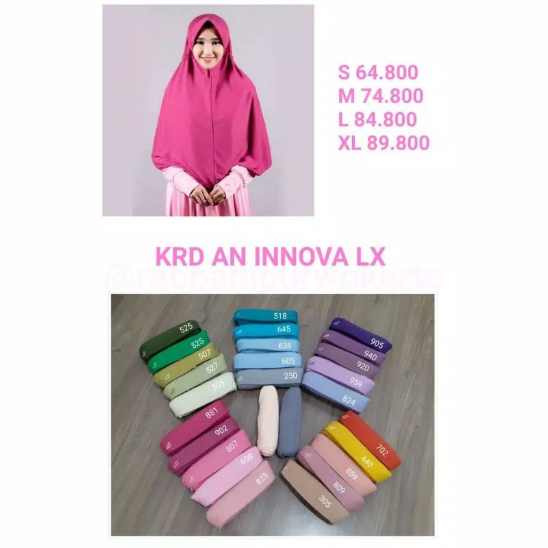 Jual Jilbab Rabbani Innova LX warna (Pita tertutup) | Shopee Indonesia