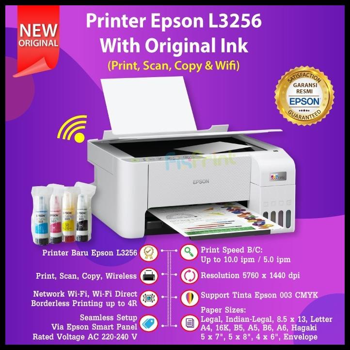 Jual Printer Epson L3250 / L3256 Ecotank Wireless A4 All In One Tinta 003 | Shopee Indonesia