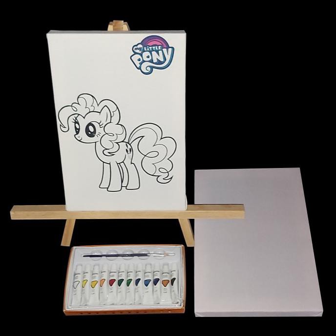 Jual Set Melukis/Mewarnai : Easel - 2 Kanvas Lukis - Akrilik - Kuas ...