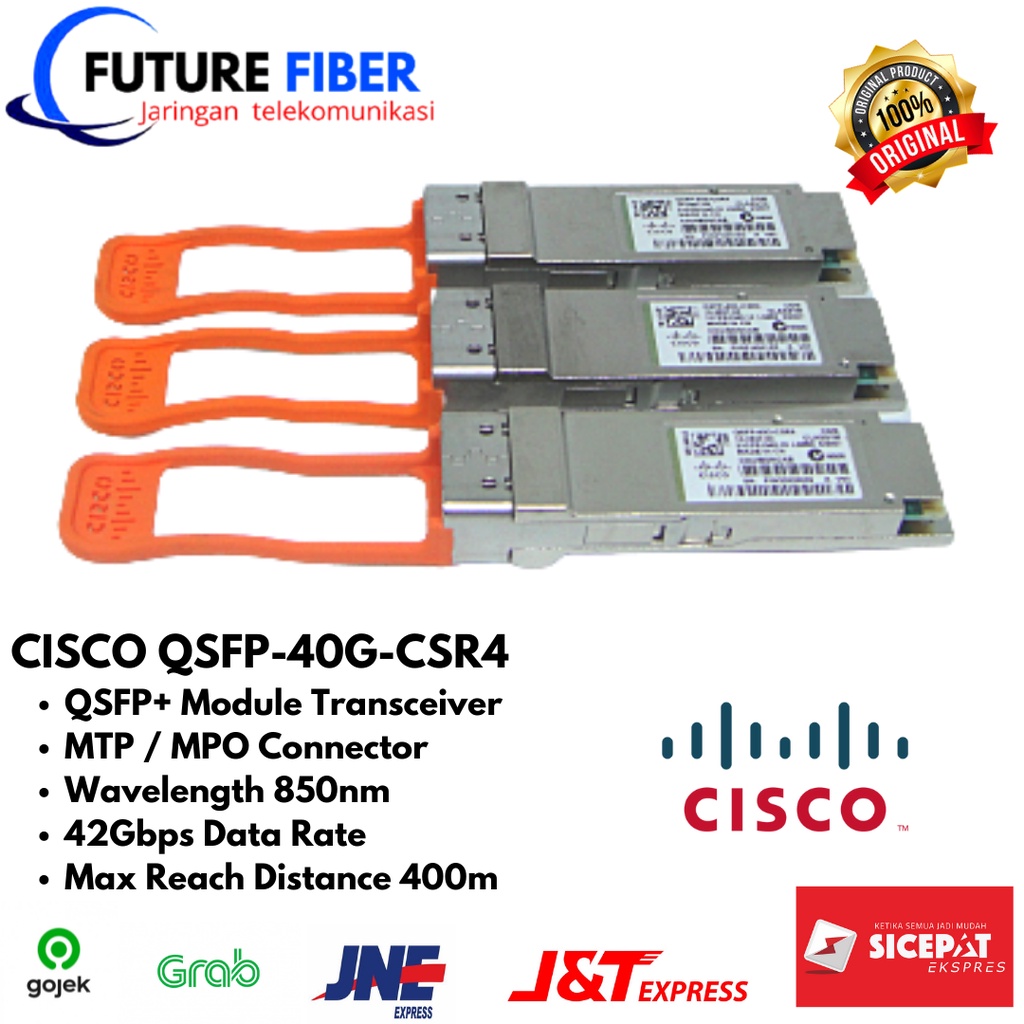 Jual CISCO QSFP-40G-CSR4 QSFP+ Transceiver Module 40GBase Module ...