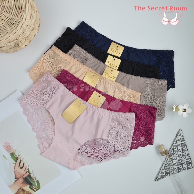 Jual TALLY CD CELANA DALAM SEAMLESS RENDA 428 I FREE SIZE FIT TO M-L I RENDA ANTI GATAL | Shopee ...