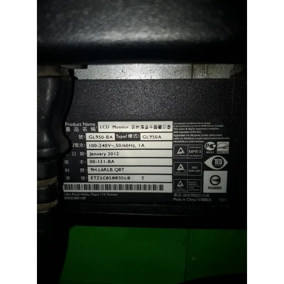 Jual Led Monitor Komputer Benq 19Inch Wicde Gl950 | Shopee Indonesia