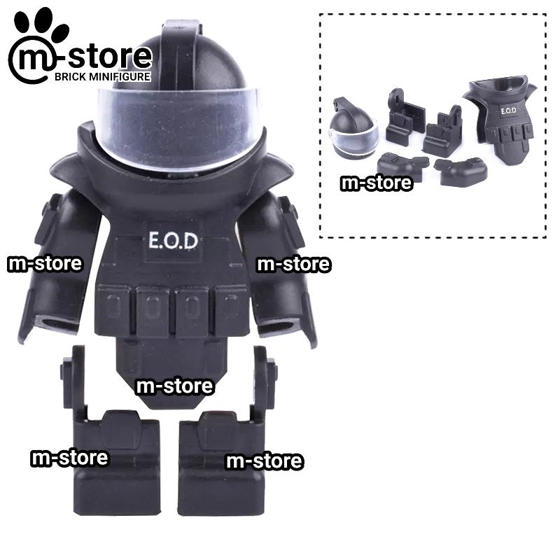 Jual brick eod explosive ordnance disposal suit black building block ...