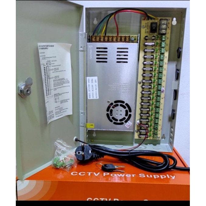 Jual Power Supply Box untuk CCTV 18ch 30A | Shopee Indonesia