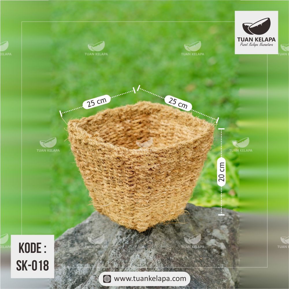 Jual Pot Bunga Kotak 20cm / Pot Sabut Kelapa / Pot Bunga / Pot Tanaman ...