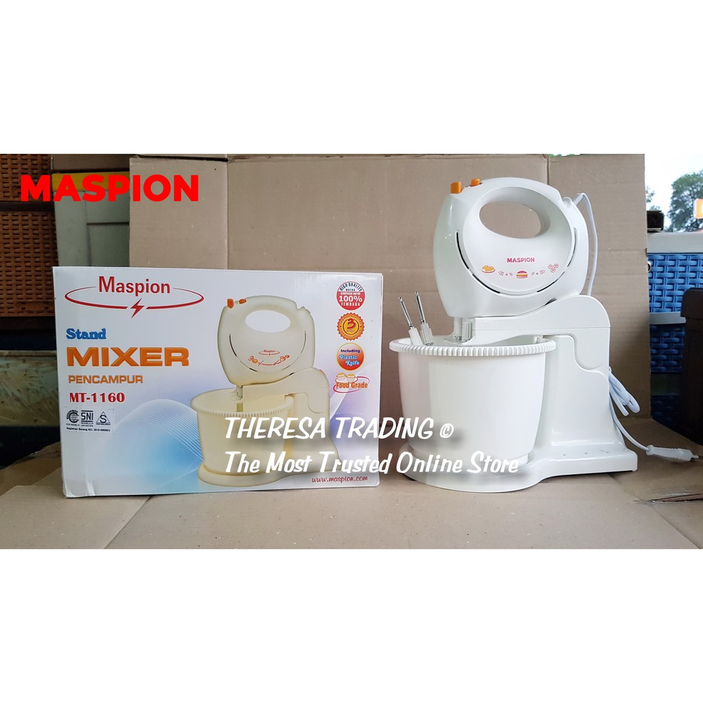Jual MIXER DUDUK STAND MIXER MASPION 1160 WITH 2 BEATER & 2 KNEADER ...