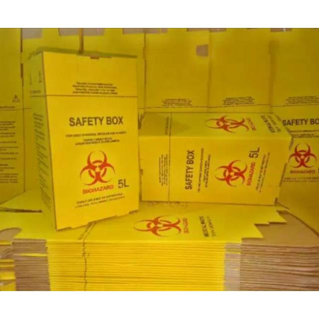 Jual Safety Box 5 Liter/ Tempat sampah Medis/ Limbah Medis | Shopee Indonesia