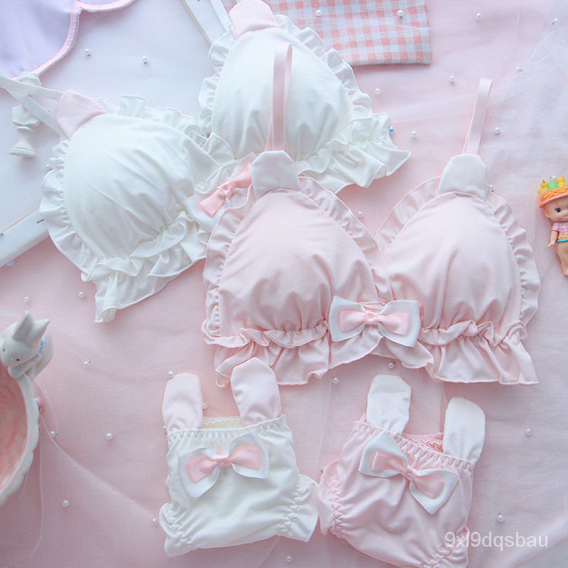 Jual Jepang Bra Set Lolita Lucu Kelinci Bra Nirkabel Pengembangan ...