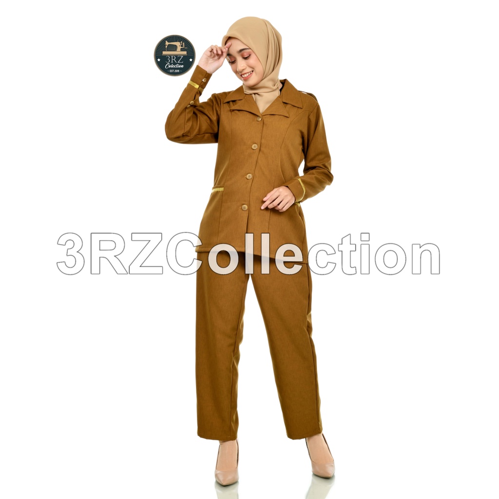 Jual Seragam Pns Wanita Baju Pns Wanita Baju Dinas Pemda Wanita Setelan Pns Khaki Tua Seragam ...