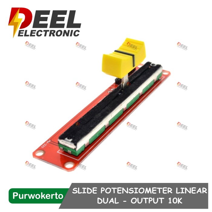 Jual SLIDE POTENTIOMETER LINEAR DUAL - OUTPUT 10K POTENSIOMETER GESER ...
