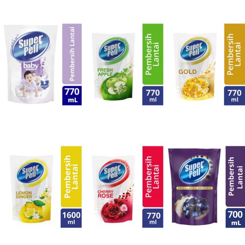 Jual SUPER PELL Pembersih Lantai Pouch 700 ml / 450 ml | Shopee Indonesia