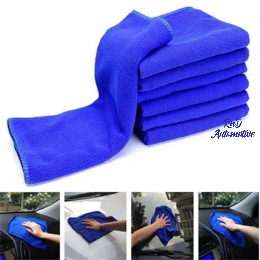 Jual Kain Lap Microfiber Cloth 30cm x 30cm Biru / Lap Pembersih ...