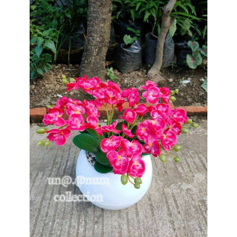 Jual bunga anggrek super mini artificial//anggrek kain super mini ...
