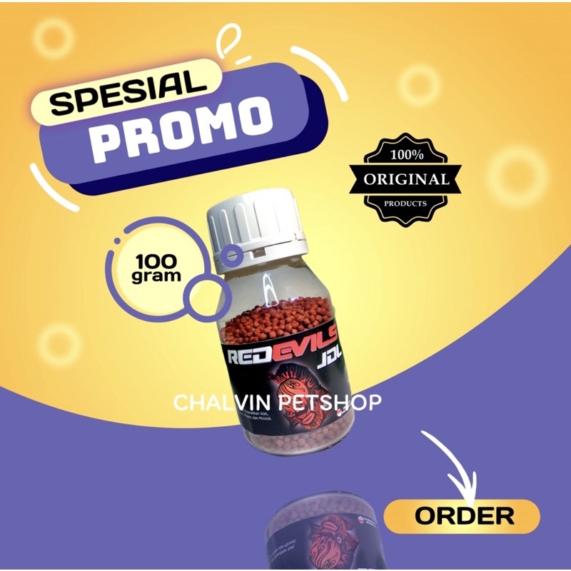 Jual Makanan Ikan Louhan JDL Red Devil 100g | Shopee Indonesia