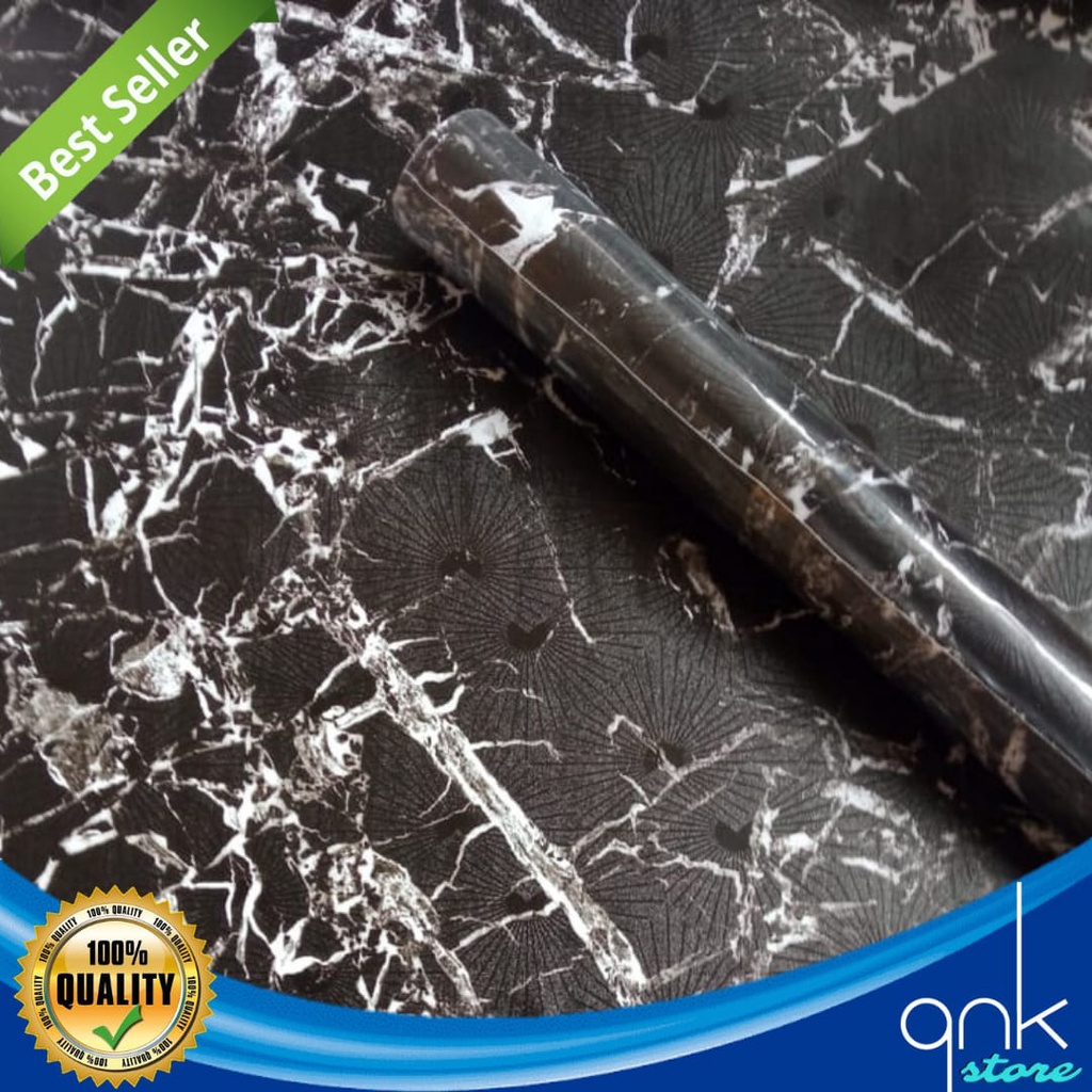 Jual Wallpaper Dinding Motif Marmer 45cm x 10m Black Marble Wallpaper ...