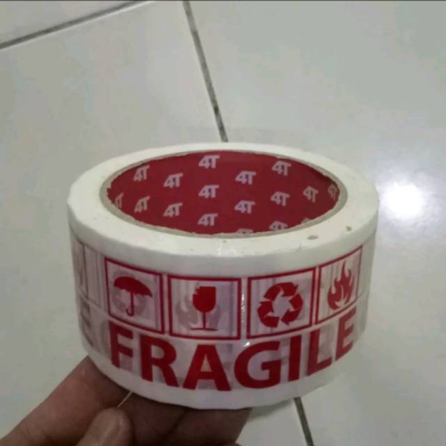 Jual Lakban Fragile Lakban Pengaman Safety Tape Lakban Segel plakban ...