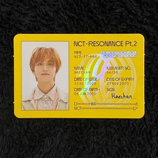 Jual ID CARD HAECHAN NCT RESONANCE NCT 127 NCT DREAM | Shopee Indonesia