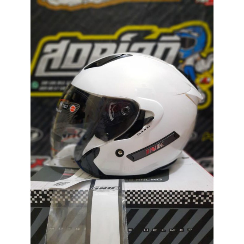 Jual HELM INK METRO 2 WHITE DOUBLE VISOR HELM TOURING INK METRO PUTIH ...