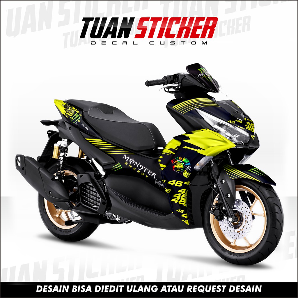 Jual Stiker aerox Striping Decal All New Aerox 155 Connected full body ...