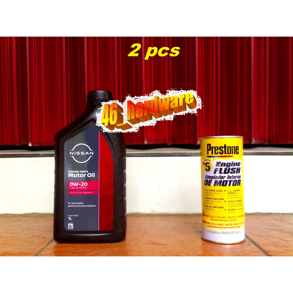 Jual NISSAN Motor Oil 0W-20 0W20 Fully Syn SP GF6 & PRESTONE ENGINE ...