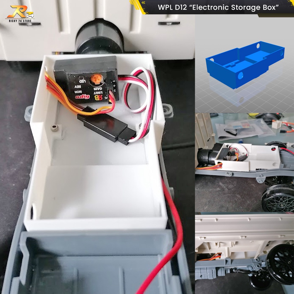Jual WPL D12 Electronic Storage Box - Accessories RC Drift 3D Print ...