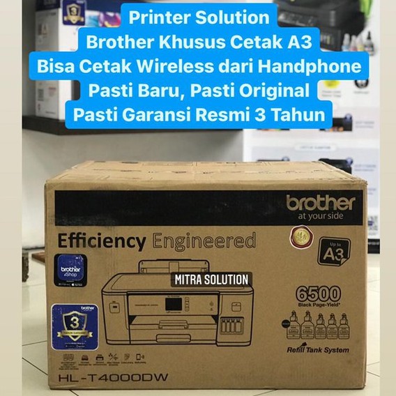 Jual Printer Brother HL-T4000DW Printer A3 Print Only Inkjet Series ...
