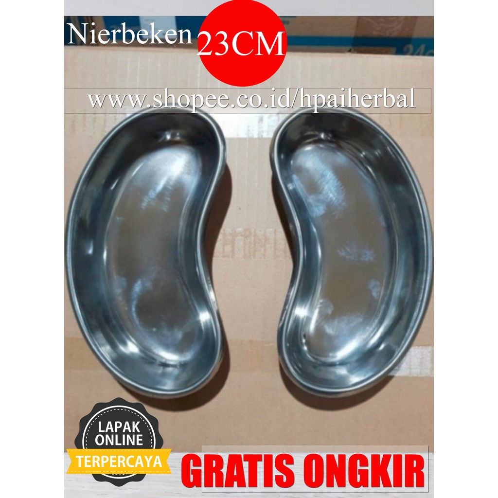 Jual Nierbeken Stainless Besar 23 CM / Nirbeken Waskom Bengkok 23cm ...