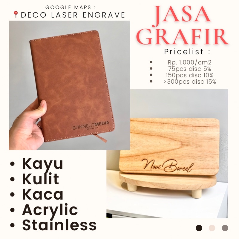 Jual JASA GRAFIR | JASA ENGRAVE | JASA LASER | JASA UKIR | GRAFIR KAYU ...