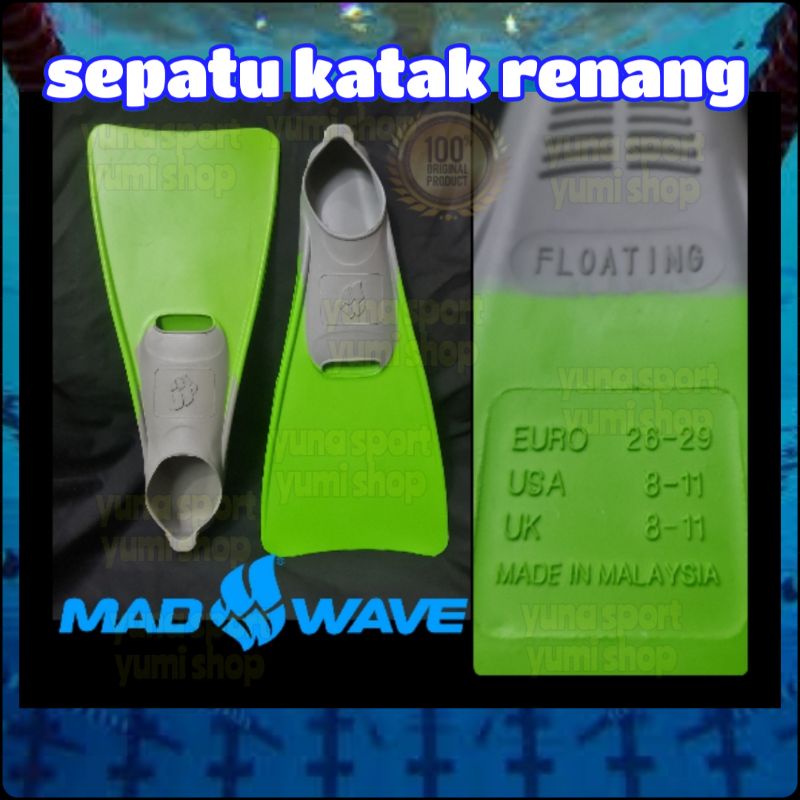 Jual MADWAVE ORIGINAL FINS KAKI KATAK RENANG SEPATU KATAK PANJANG FIN ...