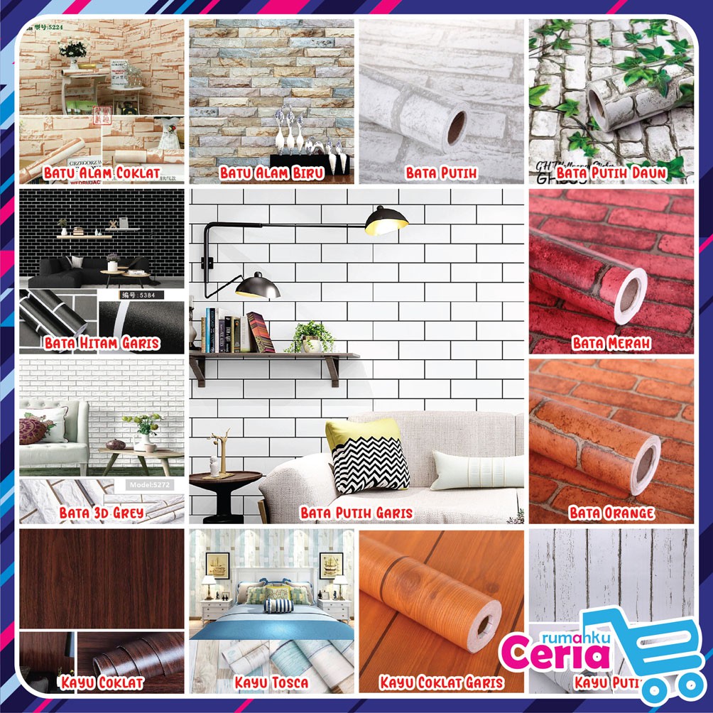 Jual Wallpaper Dinding Ukuran 45 Cm X 10 M 9m 8m Wallpaper Dinding