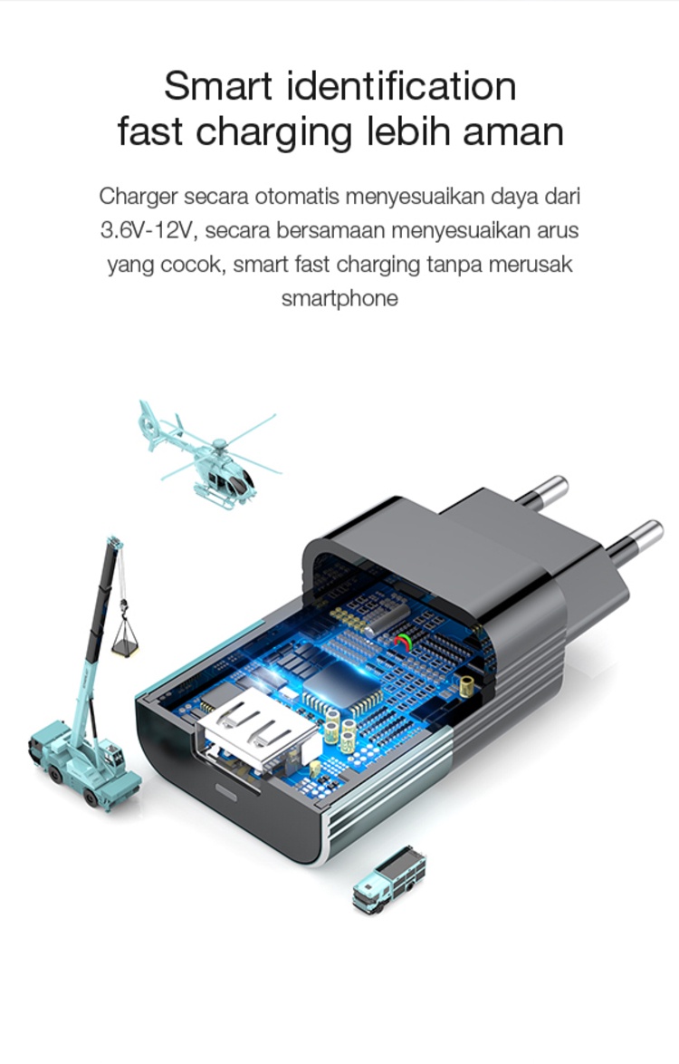 Jual ACOME Charger Original 3A QC3.0 Fast Charging Micro USB Type-C ...