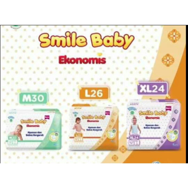 Jual GOON Smile Baby ekonomis pempers smile baby diapers popok bayi sekali pakai | Shopee Indonesia
