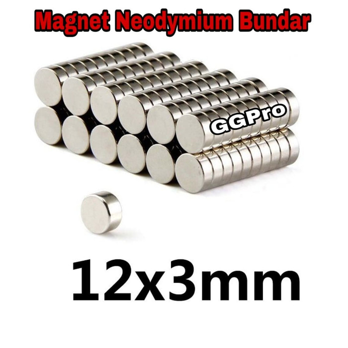 Jual MAGNET NEODYMIUM BULAT 12x3 MM Super Kuat | Shopee Indonesia
