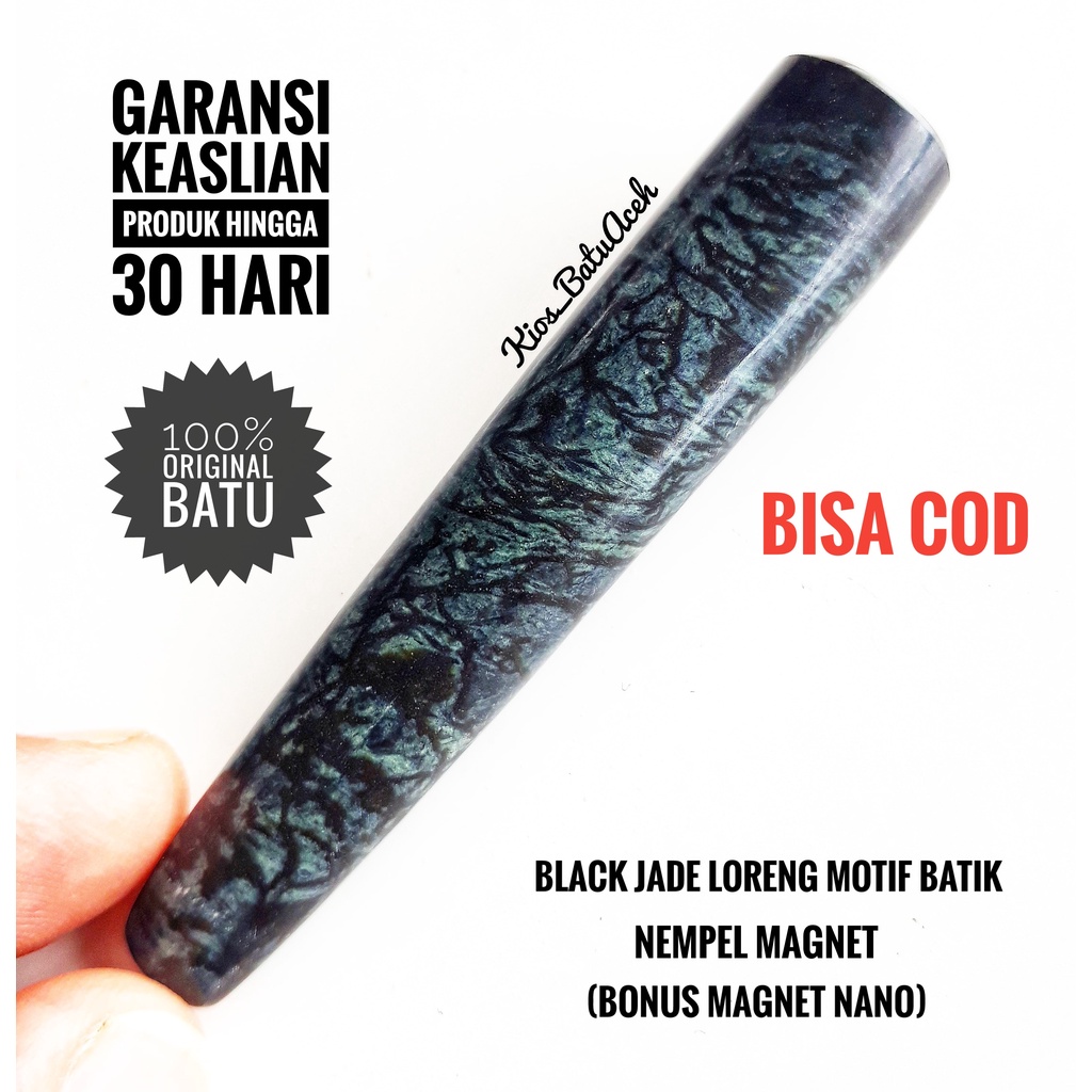 Jual Pipa Once Batu Black Jade Loreng Aceh Motif Batik Bulat Pipih ...
