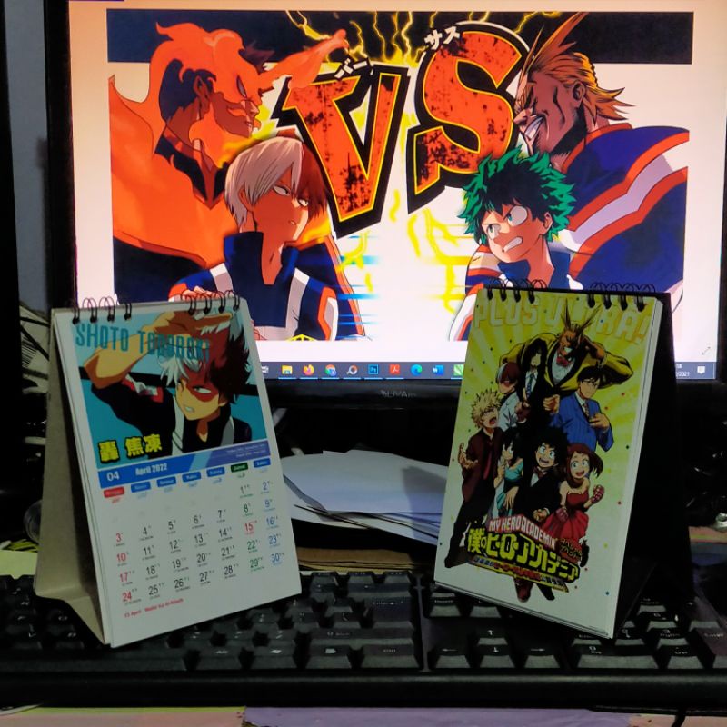 Jual Kalender anime 2025 bokuno hero akademi/kalender duduk/kalender ...