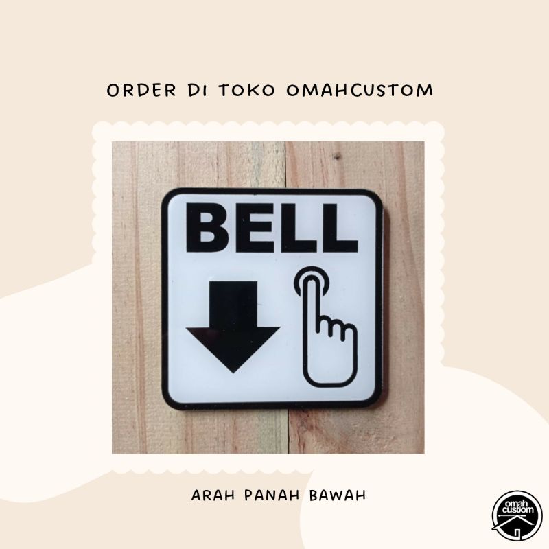 Jual Tanda Bell Akrilik GRATIS Custom Arah Panah Acrylic | Shopee Indonesia