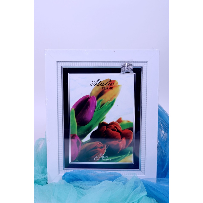 Jual Bingkai Frame Foto Minimalis Linen 15R 40x50 Putih Hitam | Shopee ...