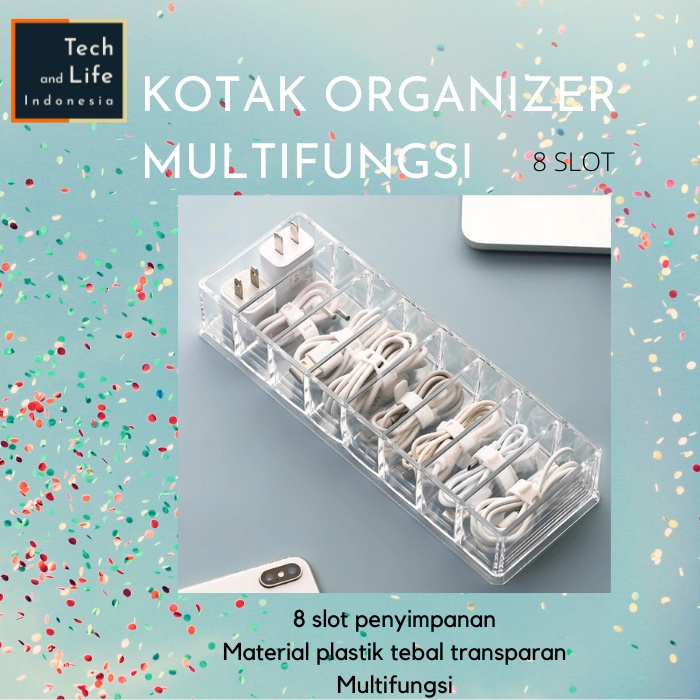 Jual Kotak Organizer Kabel Multifungsi Cable Management 8 Slot - 8 Slot ...