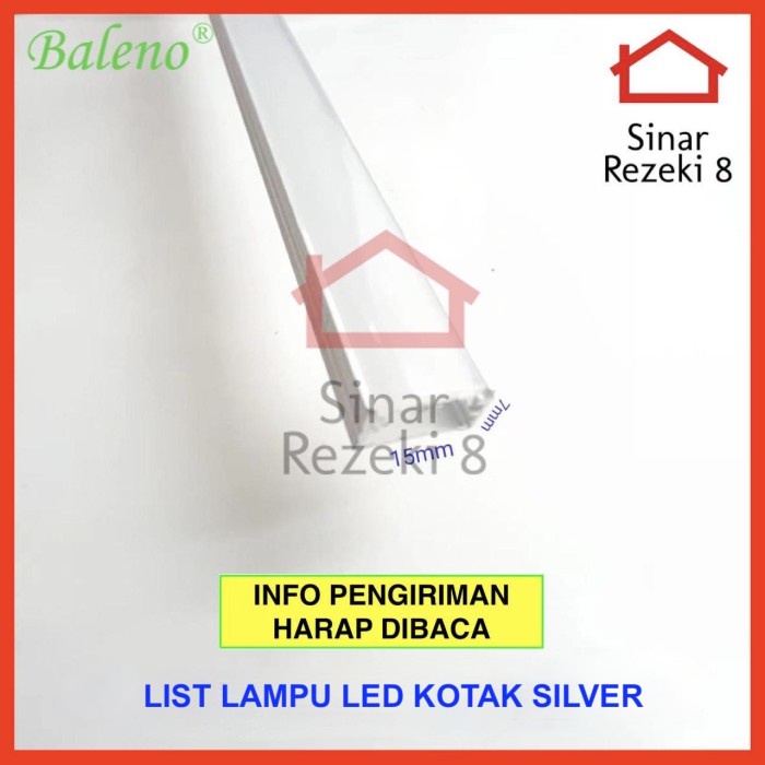 Jual List Lampu LED Strip Rumah 1M / Cover Aluminium Casing Lis Housing ...