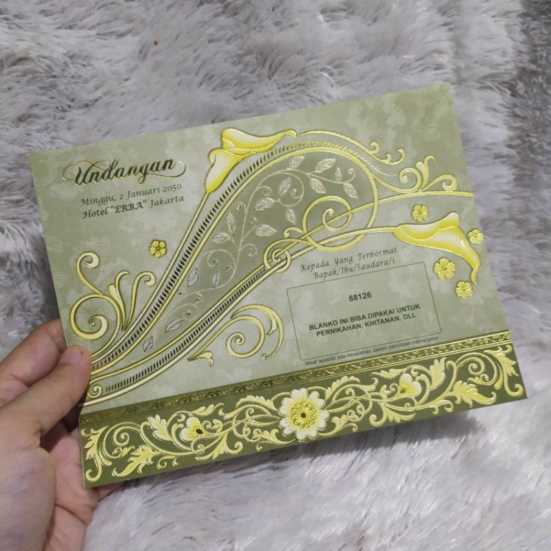 Jual UNDANGAN 88126 PERNIKAHAN WEDDING AKAD RESEPSI KHITAN MURAH MERIAH ...