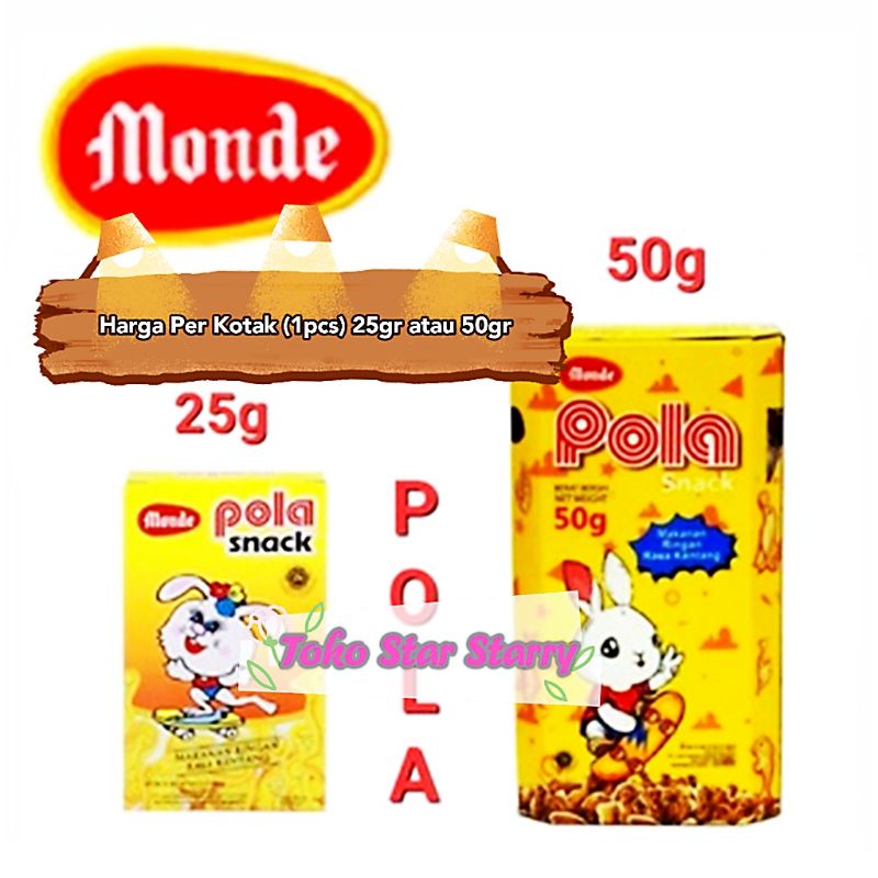 Jual Monde Pola Snack 25gr / 50gr [Harga Per Kotak] | Shopee Indonesia