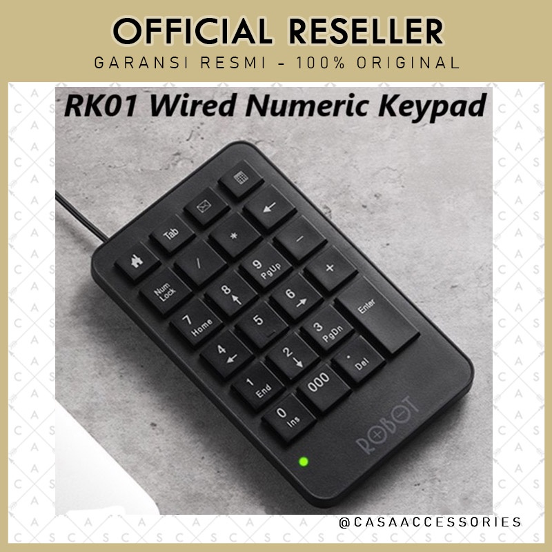 Jual Robot RK01 Wired Numeric Keypad Black Tombol Multimedia Original ...