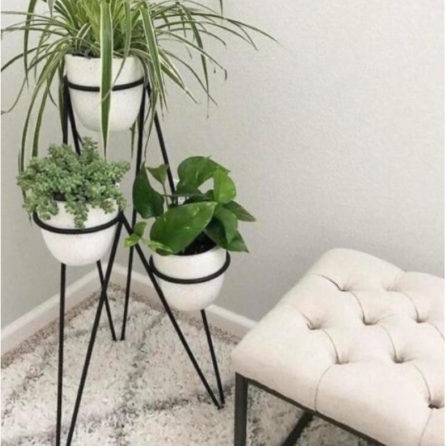 Jual Tinggi 50cm /Dudukan Rak Pot Bunga /Standing pot 3 in 1 / Standing ...