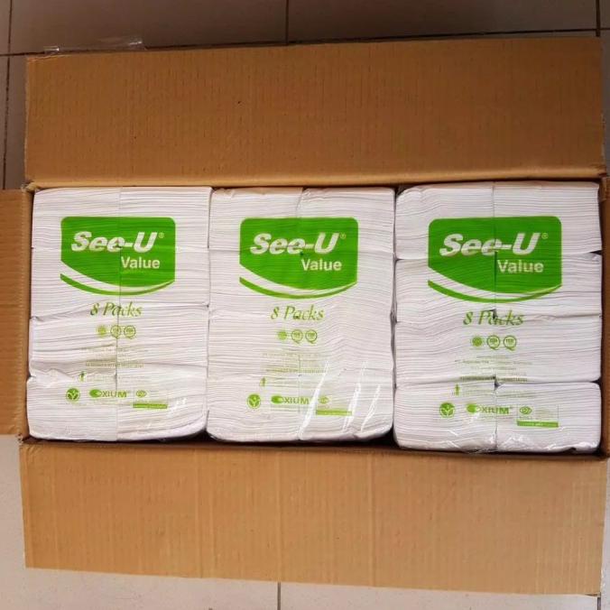 Jual ] Tisu Makan/Tisu Meja Pop Up See-U (1 Dus isi 48 packs, 7200 ...