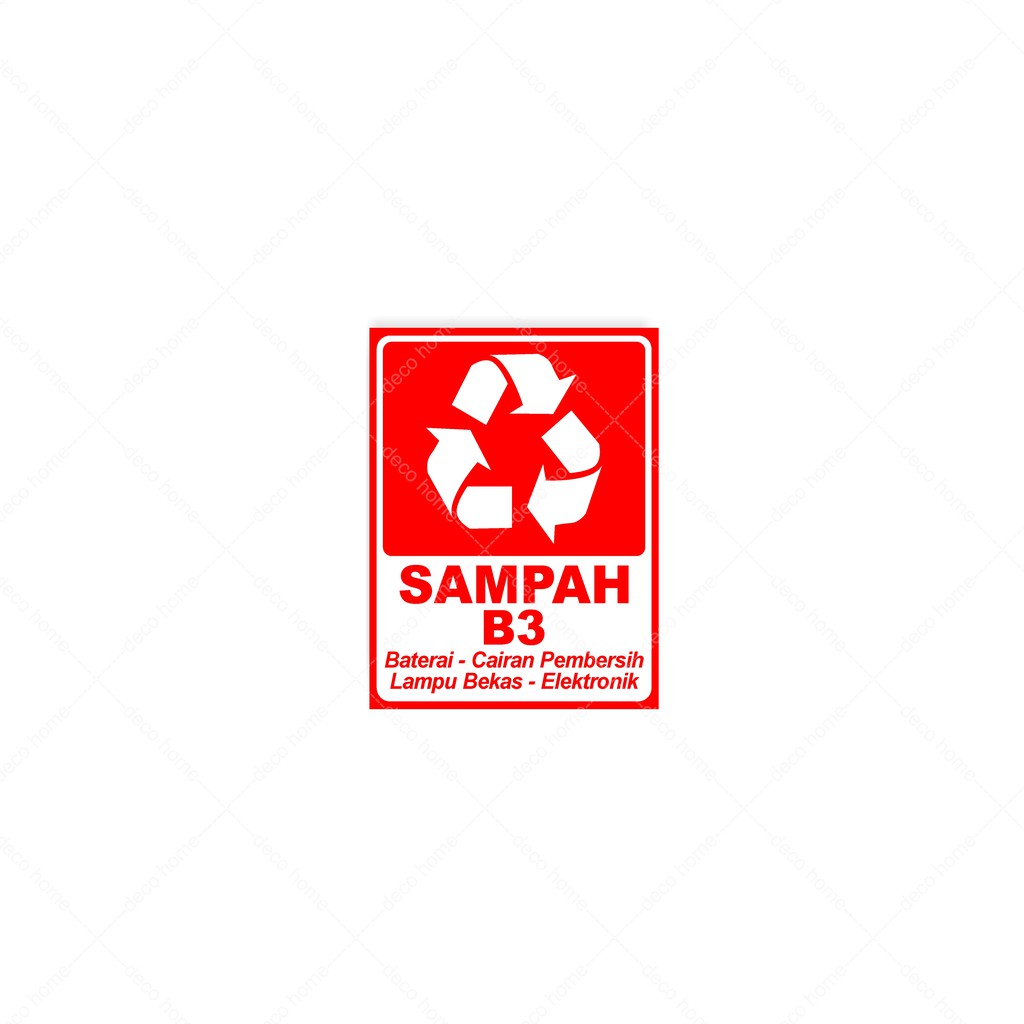 Jual Sticker Tempat Sampah Organik Non Organik Sampah Medis | Shopee ...