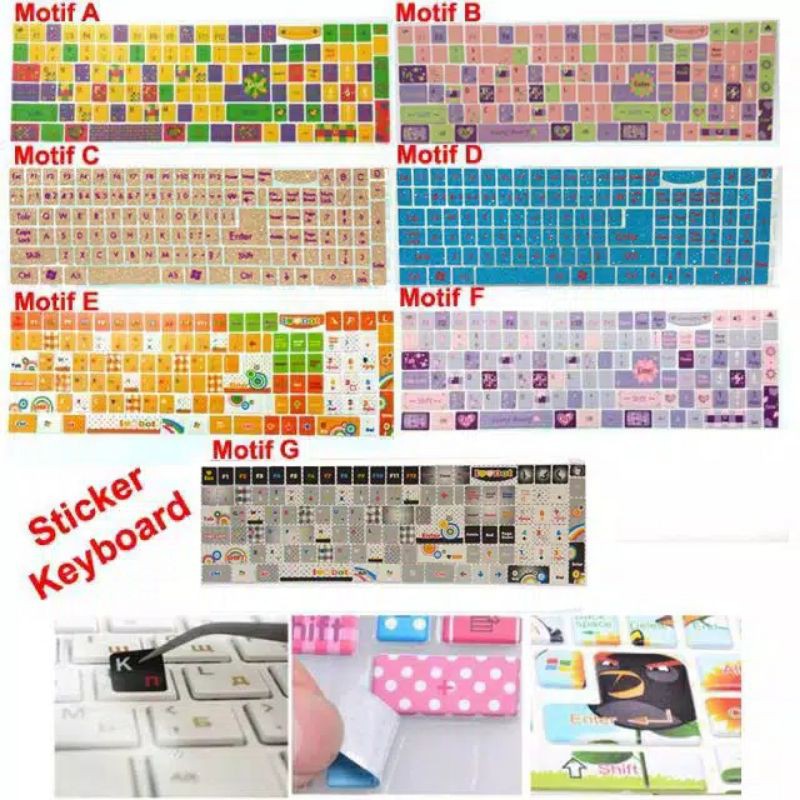 Jual Stiker Sticker Keyboard/Laptop Komputer M005 | Shopee Indonesia