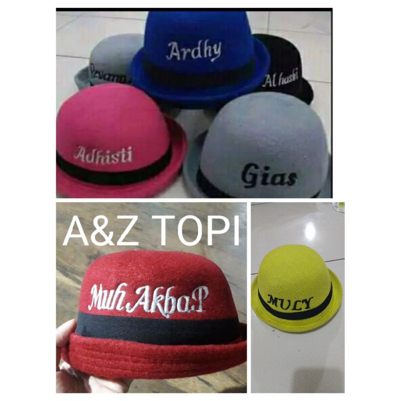 Jual TOPI BULAT/CAPLIN FREE BORDIR NAMA (Tulis Nama Via Chat) | Shopee ...