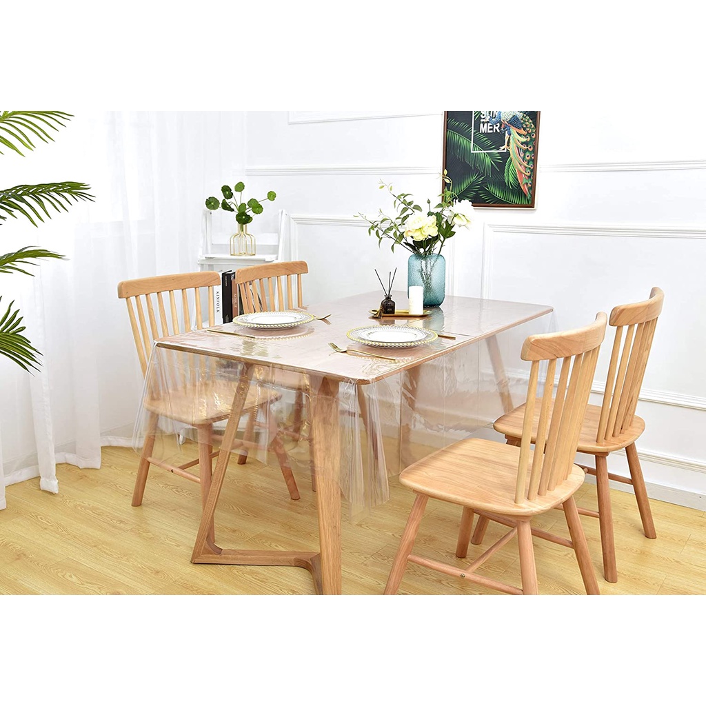 Jual DISKON 50% Taplak Meja Anti Air PVC Transparan Plastik Mika Meteran Bening ALAS MEJA MAKAN ...