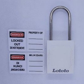 Jual LOTOTO LS31 Putih, Padlock Safety Lockout Tagout Gembok Safety ...